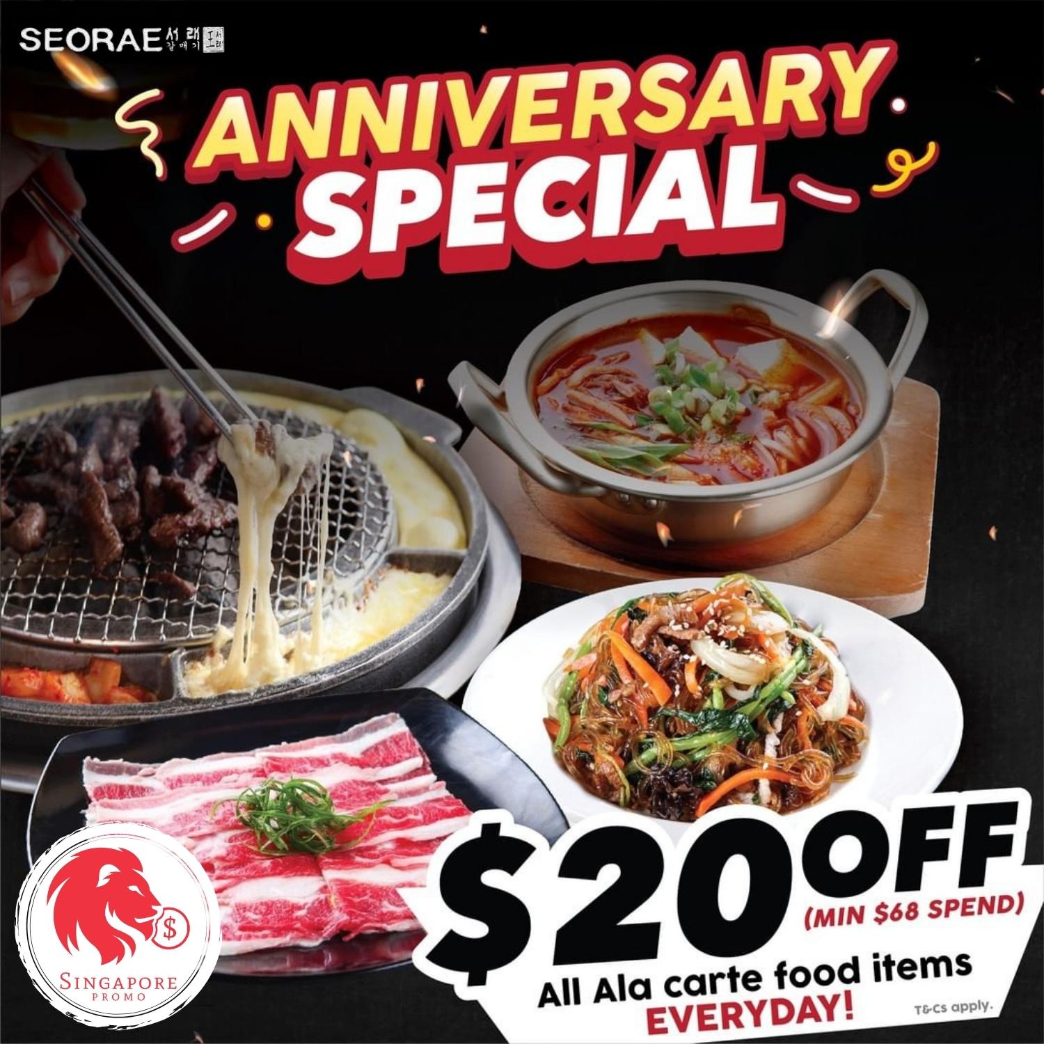 $20 OFF All Ala Carte Food Items - Singapore Promo