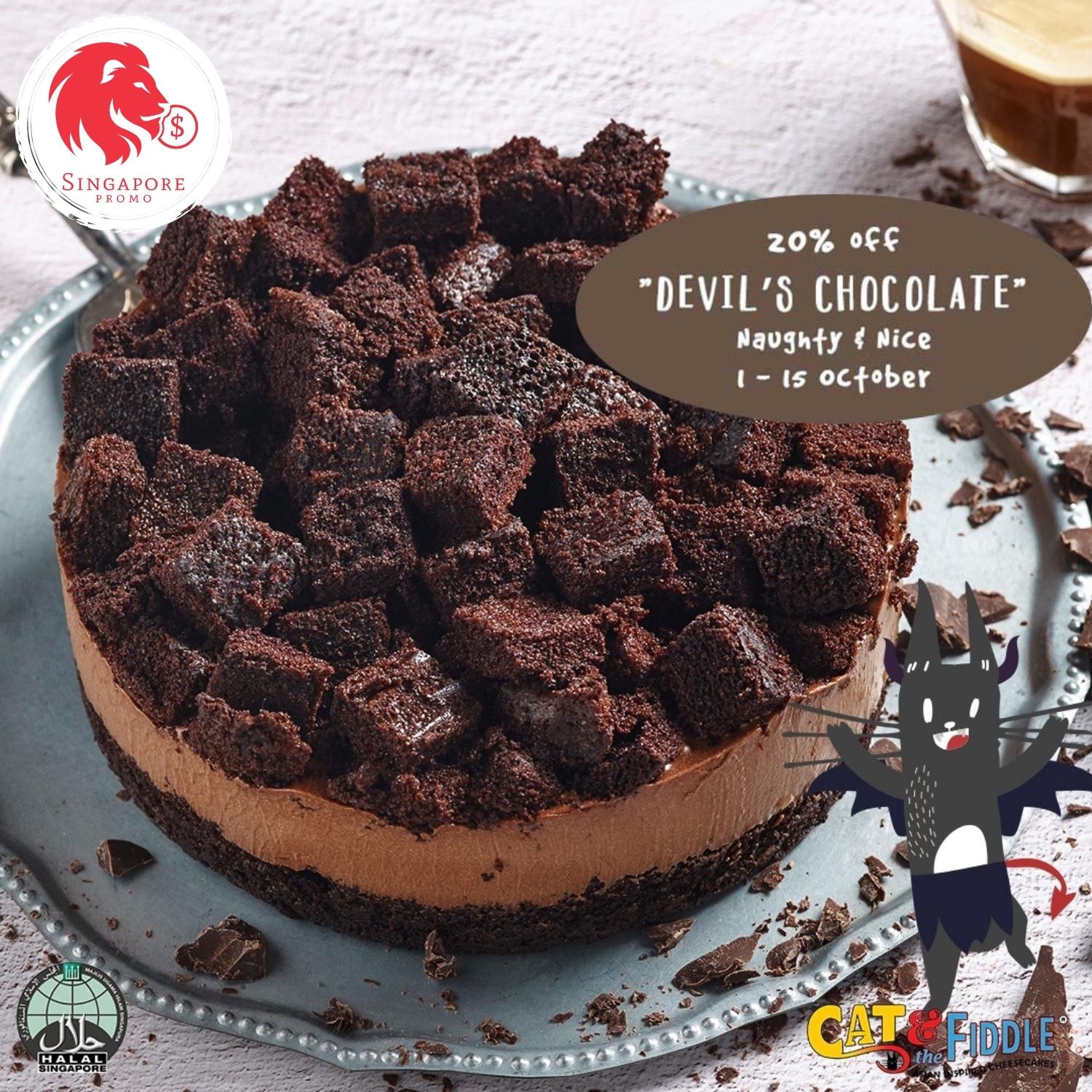 20% OFF Devil's Chocolate Cheesecake - Singapore Promo