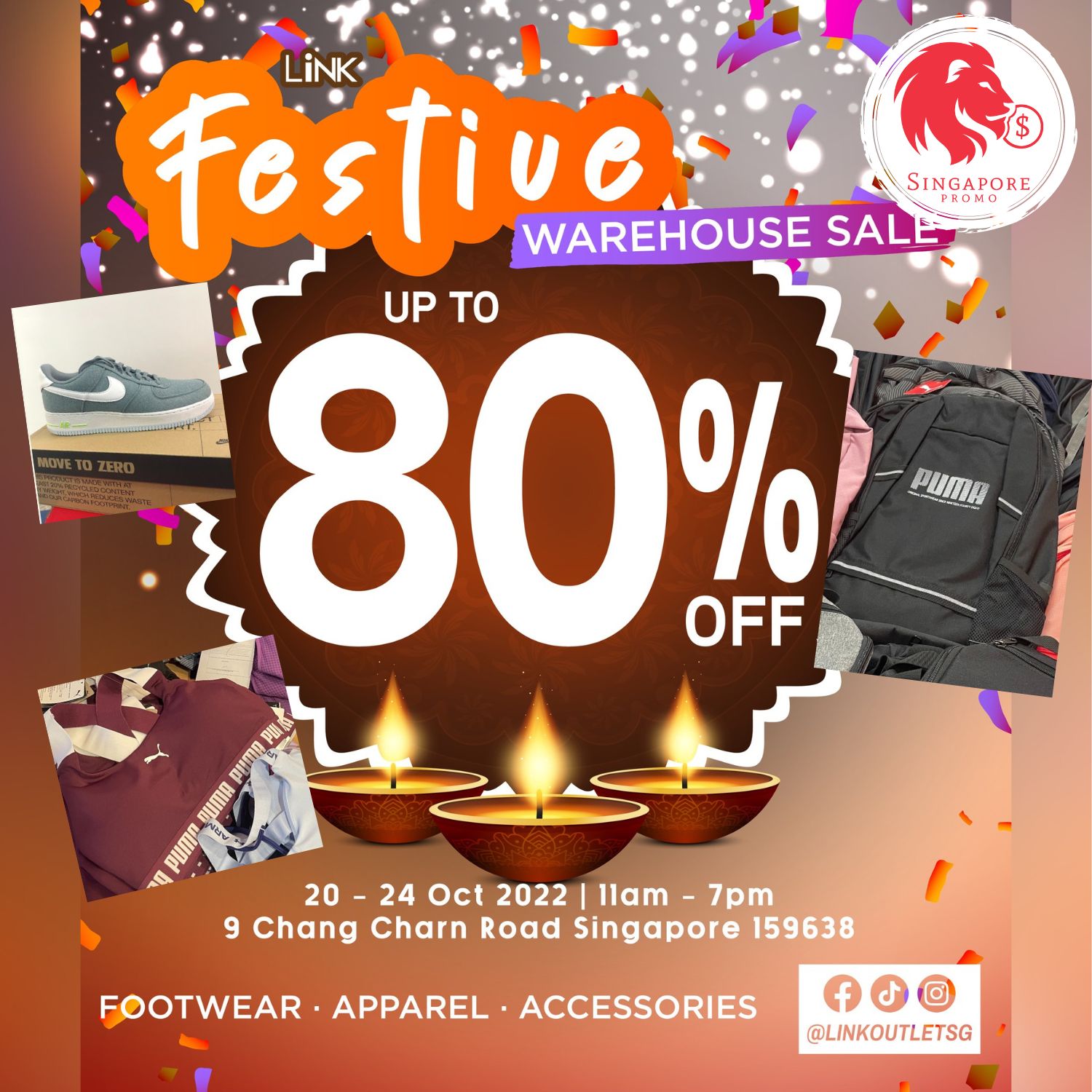 UP TO 80% OFF Nike, Adidas, Puma & More - Singapore Promo