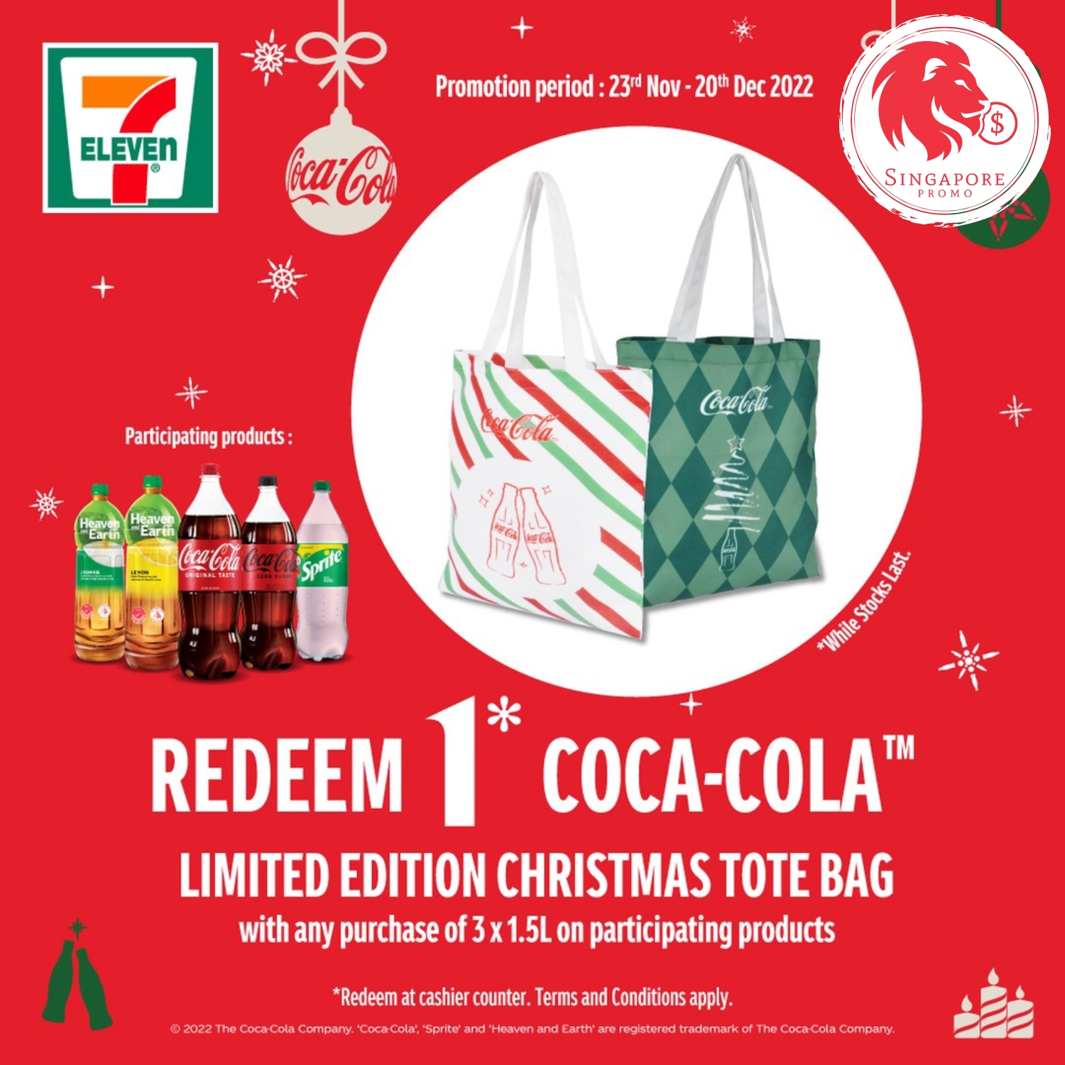 FREE Coca-Cola Christmas Tote Bag - Singapore Promo
