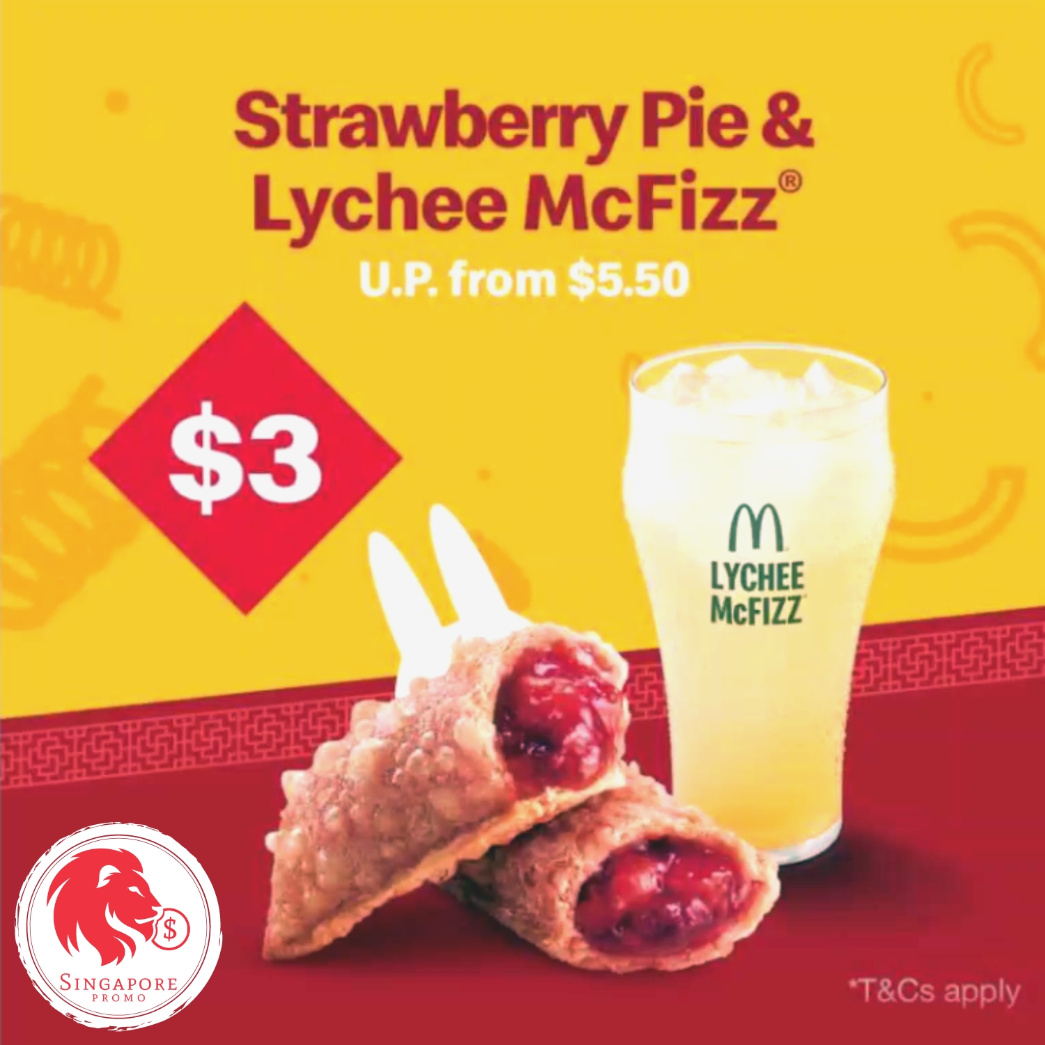$3 Strawberry Pie & Lychee McFizz - Singapore Promo