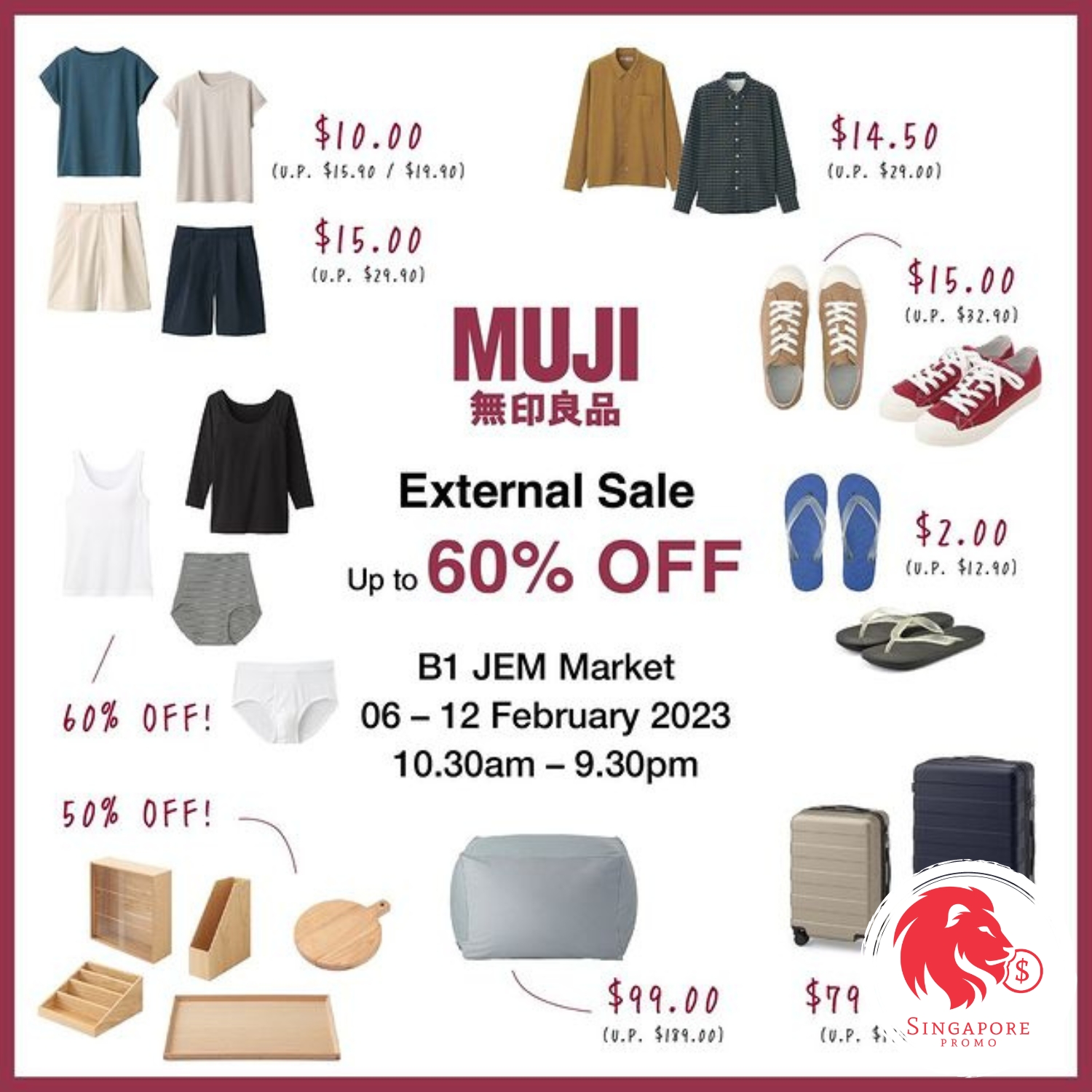 UP TO 60% OFF Garment & Household Items - Singapore Promo