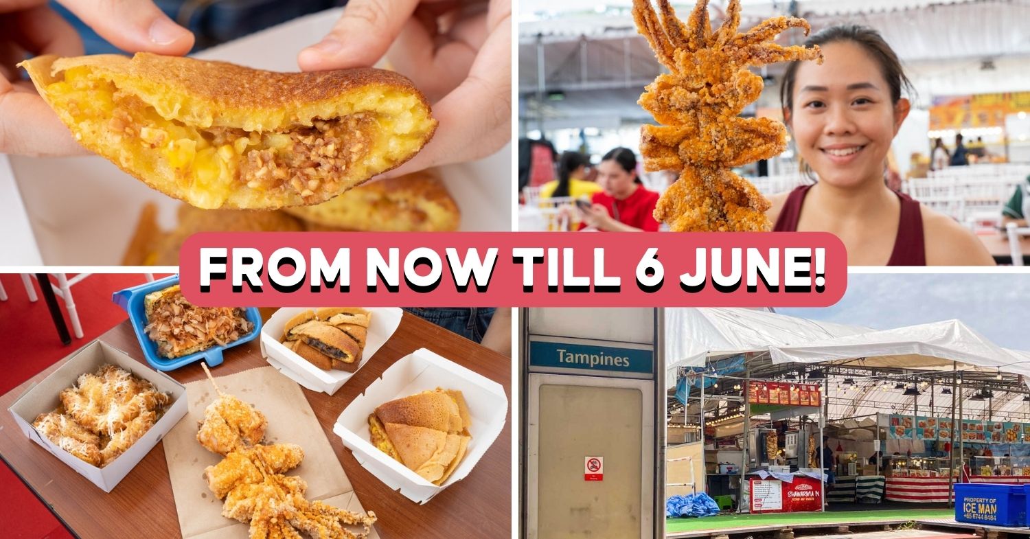 This Giant Halal Food Bazaar At Tampines MRT Has XXL Salted Egg Squid ...