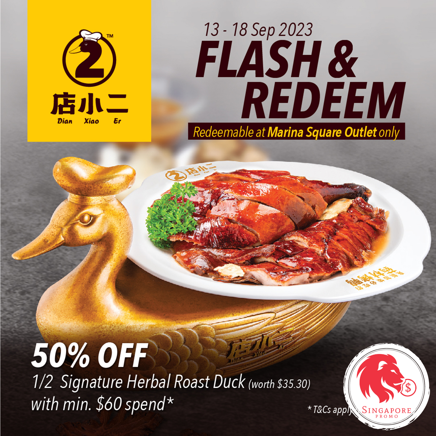 50% OFF Signature Herbal Roast Duck - Singapore Promo