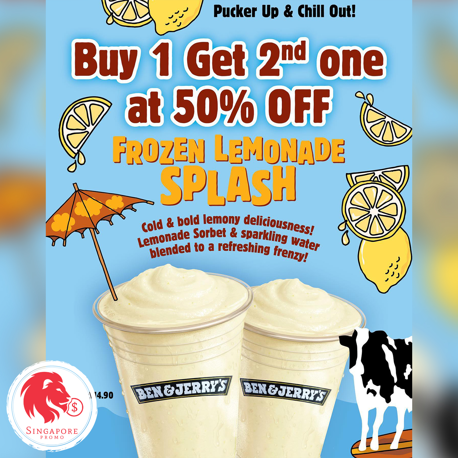 50% OFF Second Frozen Lemonade Splash - Singapore Promo