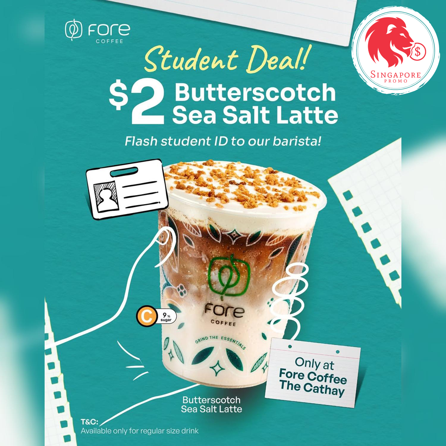 $2 Butterscotch Sea Salt Latte - Singapore Promo